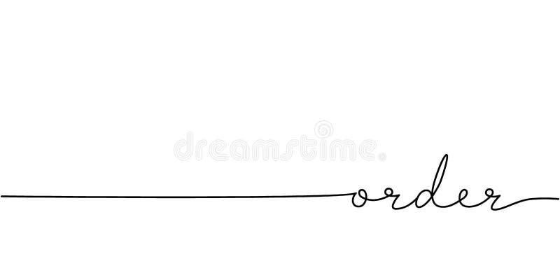 Order One Line Drawing Stock Illustrations – 268 Order One Line Drawing ...