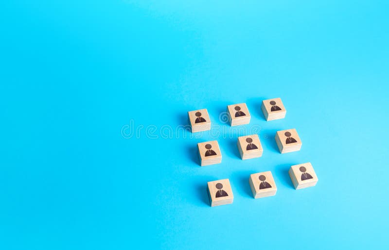 Ordered Array of Blocks with People. Concept of Order, Orderliness and ...