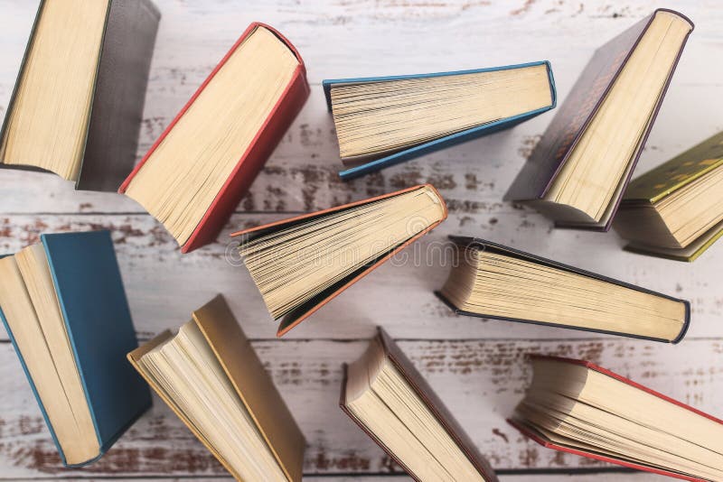 Ordered Different Books for Reading Stock Photo - Image of book ...