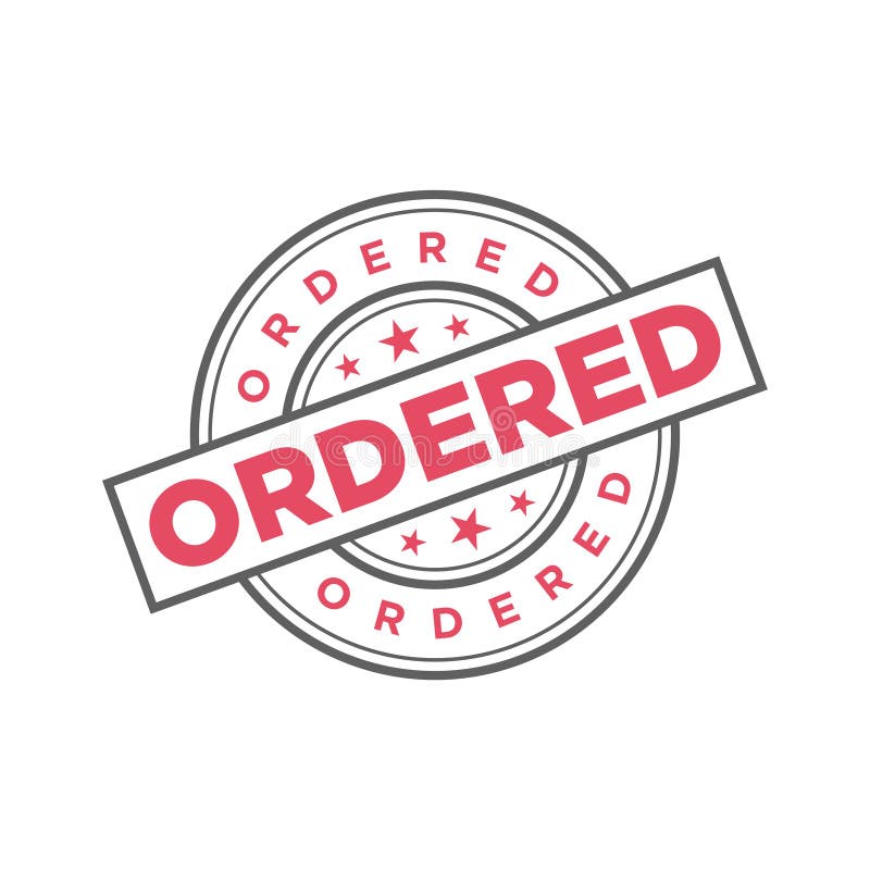 Ordered Letter Rubber Stamp Template Design Stock Vector - Illustration ...