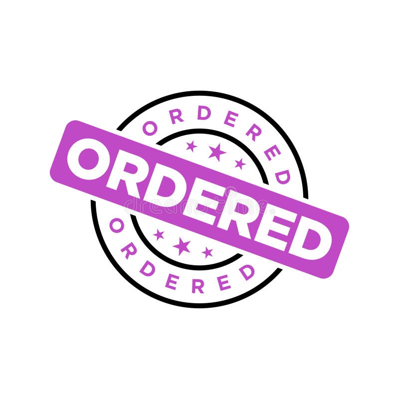 Ordered Letter Rubber Stamp Template Design Stock Vector - Illustration ...