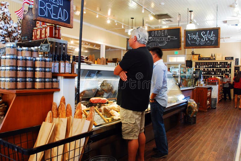 Ordering from an Artisan Bakery in the Napa Valley Editorial Stock ...