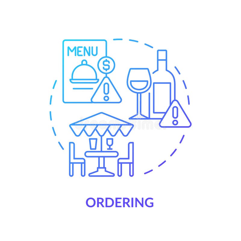 Ordering Blue Gradient Concept Icon Stock Vector - Illustration of ...