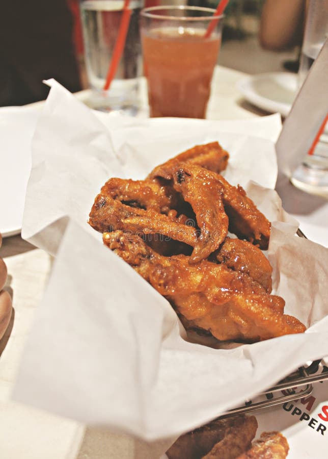 Ordering Chicken Wings for Dinner Stock Image - Image of chicken, lunch ...