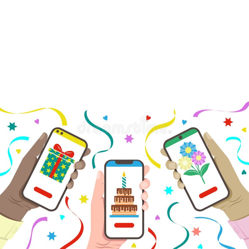 Ordering a Holiday or Party by Phone Stock Vector - Illustration of ...