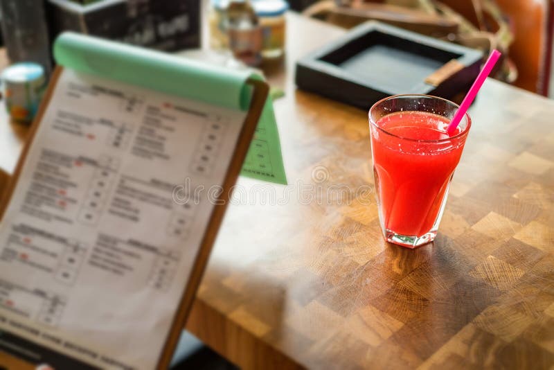 Ordering Meal Using Menu in Cafe Stock Image - Image of cafe, couple ...