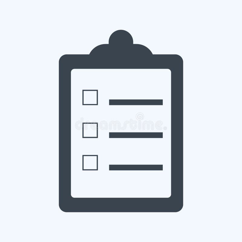 Orders List Icon in Trendy Glyph Style Isolated on Soft Blue Background ...