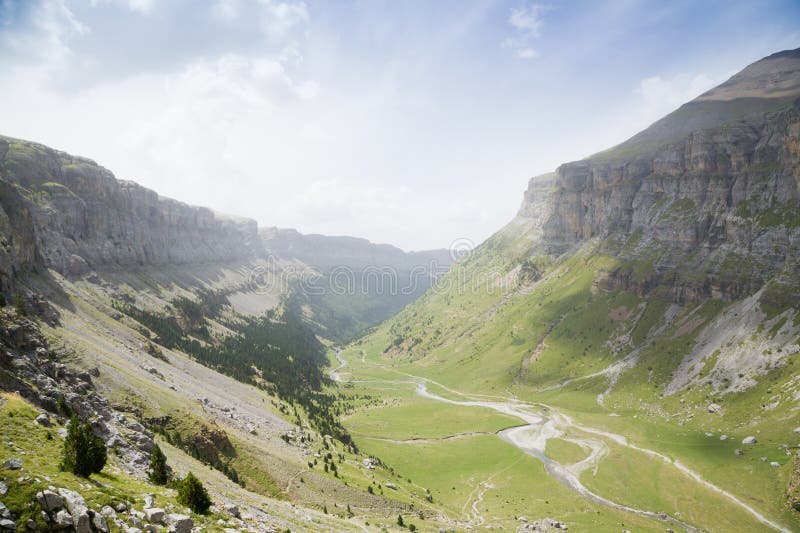 Ordesa Monte Perdido National Park, View. Pyrenees, Spain Stock Image ...