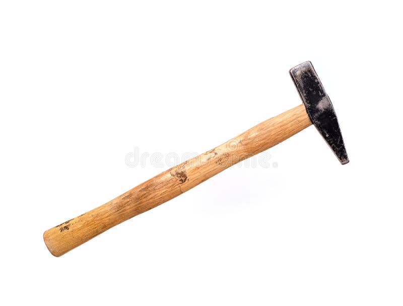 Ordinary Hammer Isolated on a White Background Stock Photo - Image of ...
