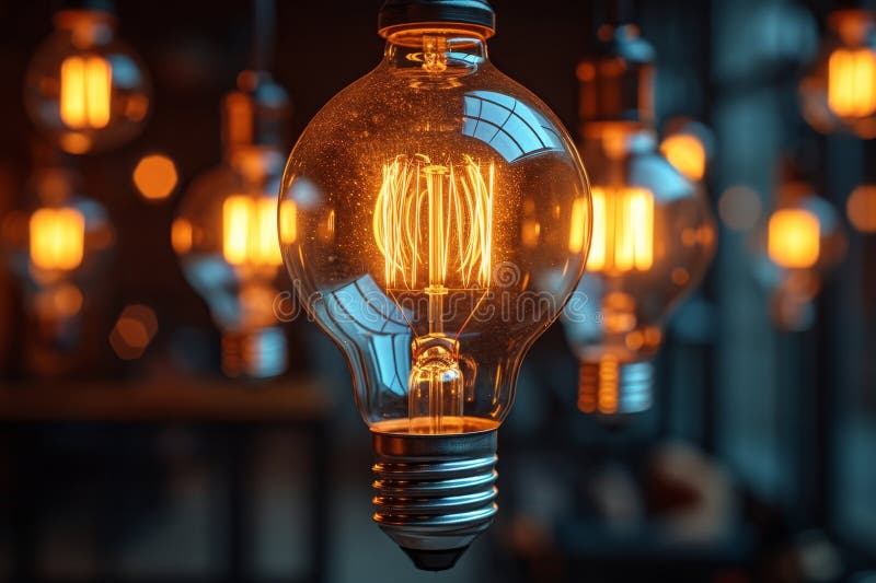 An Ordinary Incandescent Light Bulb Hangs in the Air and Burns at Night ...