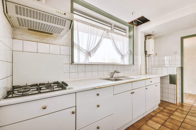 Ordinary kitchen room with stock image. Image of room - 249224543