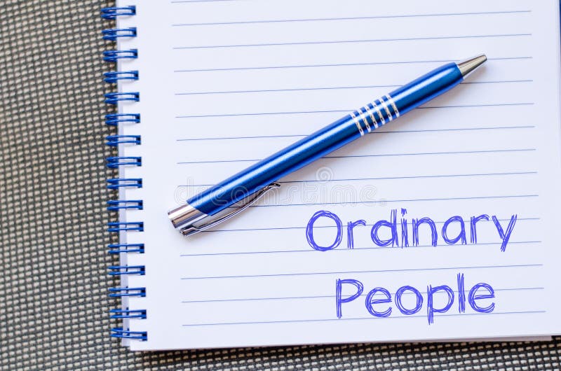Ordinary People Write on Notebook Stock Image - Image of ordinary ...