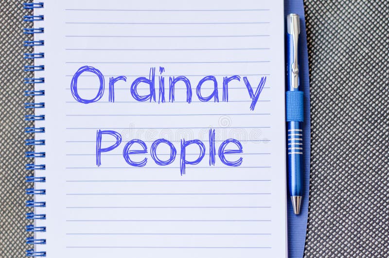 Ordinary People Write on Notebook Stock Image - Image of financial ...