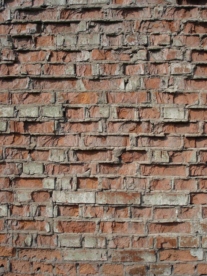 Ordinary Red Brickwork, Old Wall Stock Image - Image of brickwork, bare ...