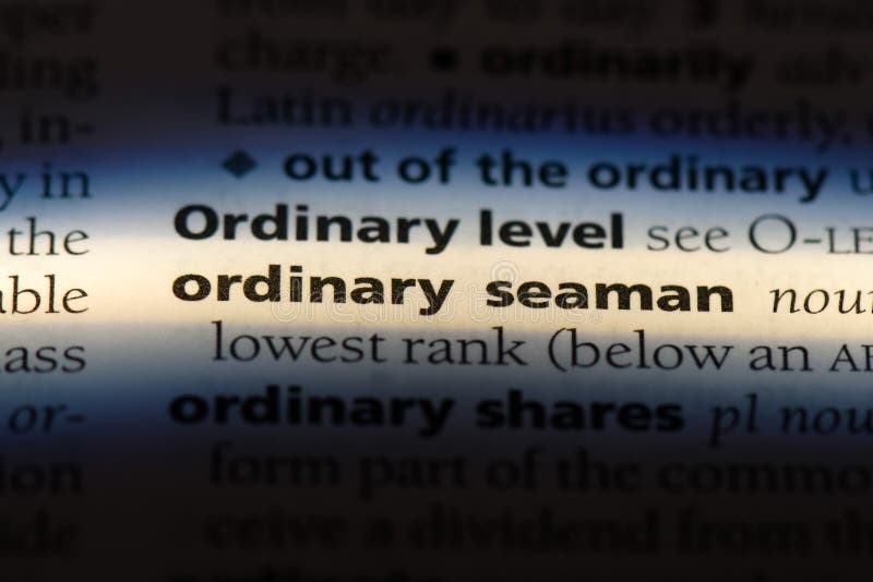 Ordinary seaman stock photo. Image of english, paper - 126547334