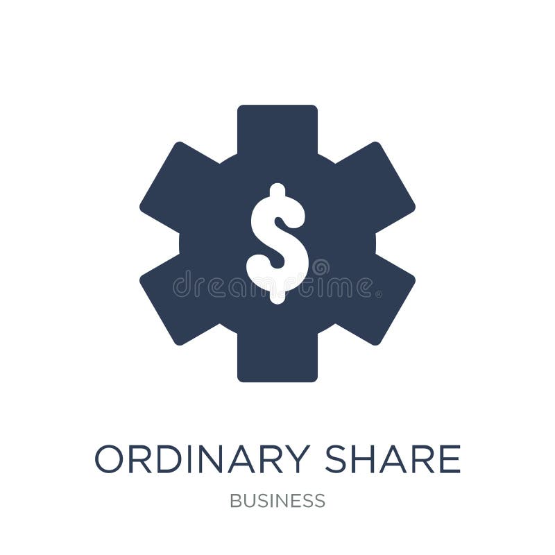 Ordinary Share Icon. Trendy Flat Vector Ordinary Share Icon on W Stock ...