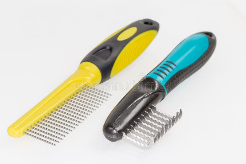 Ordinary Teeth and Special Blades of Combs Pets Hair Stock Photo ...