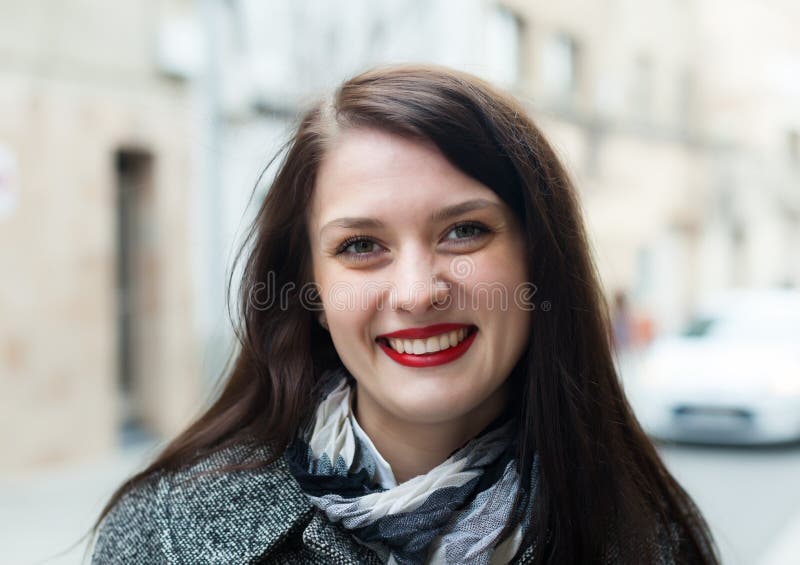 Ordinary woman in autumn stock photo. Image of caucasian - 43763018