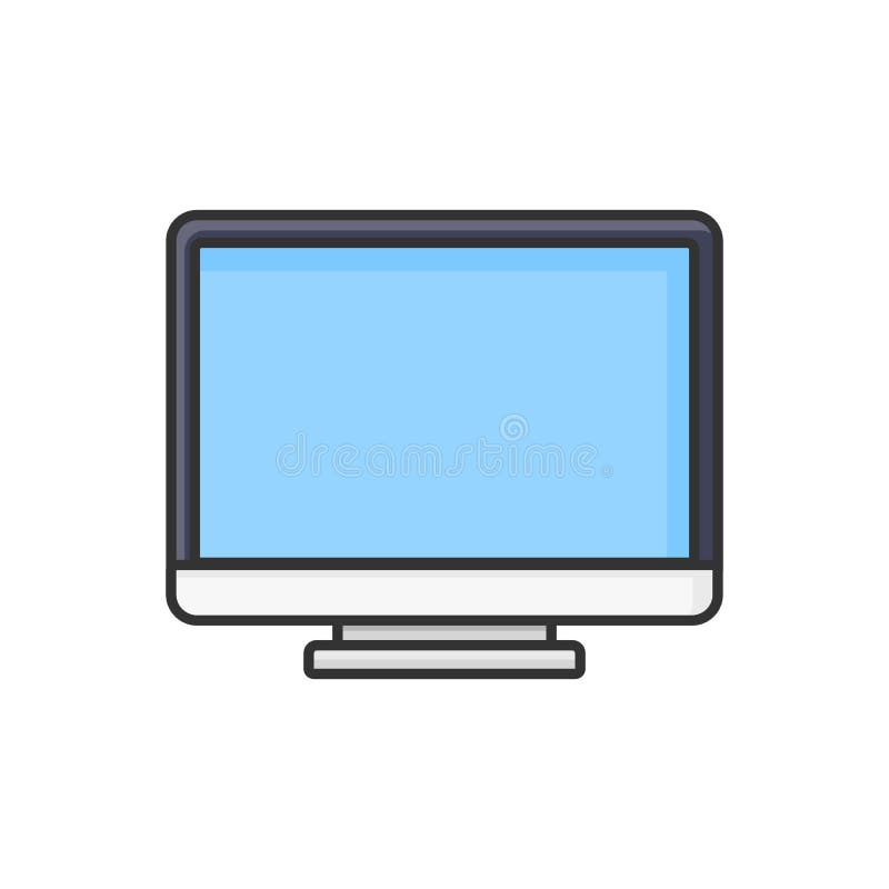 Ordinateur De Bureau, Schéma Illustration de Vecteur - Illustration du ...