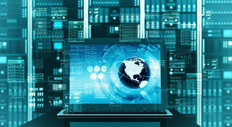 Concept De L'informatique D'Internet Illustration Stock - Illustration du internet, données ...