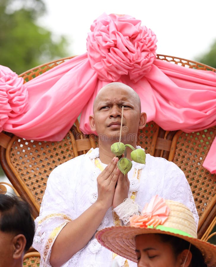 The Ordination Ceremony of the New Monk Stock Photo - Image of ...
