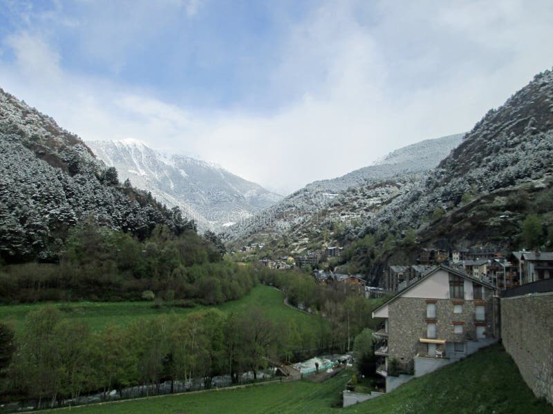 Ordino stock image. Image of nature, snowy, beautiful - 129500333