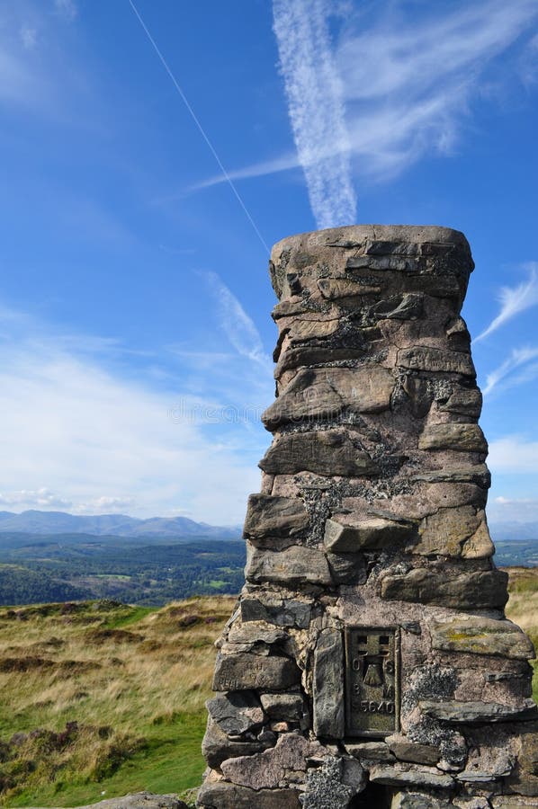 Ordnance Survey Trig Point in the Lake District Stock Photo - Image of ...