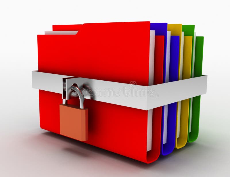 Computer-Ordner-Struktur Mit Einem Laptop Stock Abbildung ...