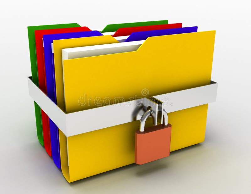 Computer-Ordner-Struktur Mit Der Wolken-Datenverarbeitung Stock ...