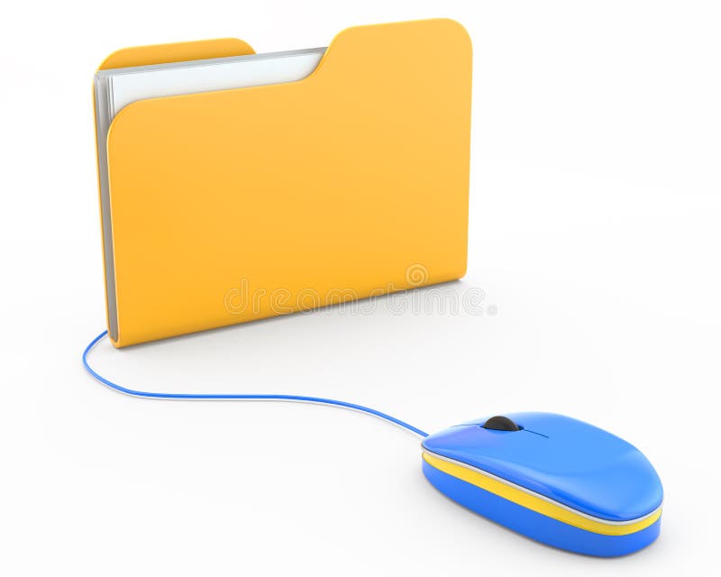 Ordner mit Dateien stock abbildung. Illustration von heft - 57810453