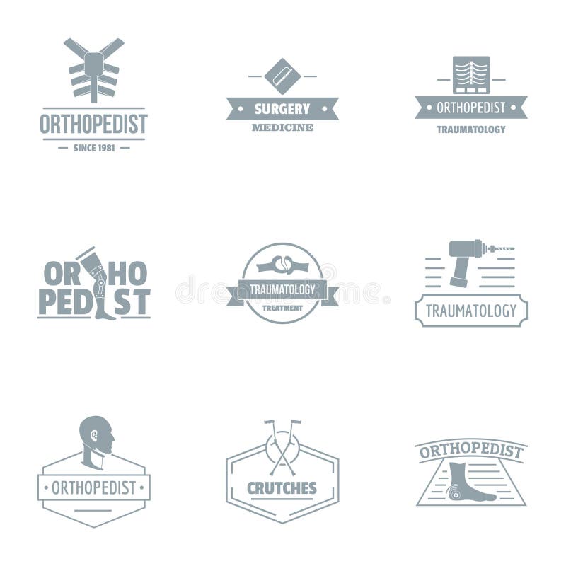 Ordonnance Logo Set, Simple Style Stock Vector - Illustration of data ...