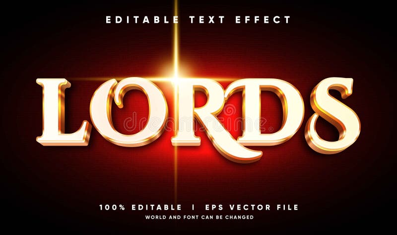 Ords Luxury 3d Vector Text Effect with Modern Style Stock Vector - Illustration of ...