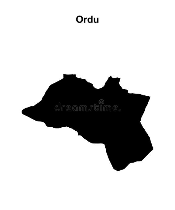 Ordu outline map stock vector. Illustration of area - 360686903