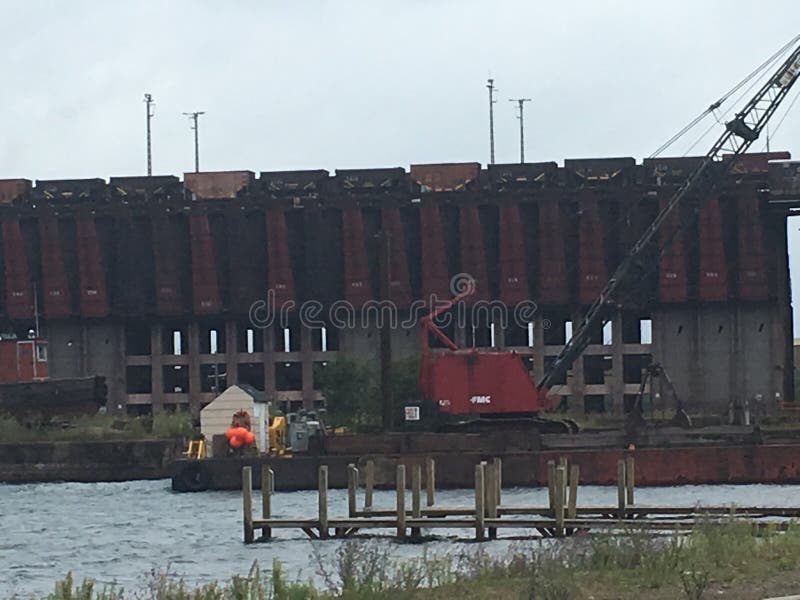 Ore Dock editorial stock photo. Image of marquette, dock - 103639218