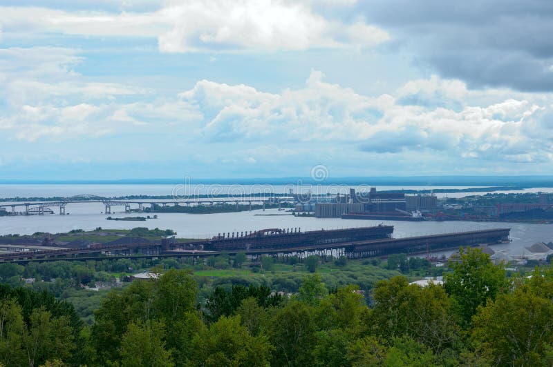Ore Docks and Harbor in Duluth Stock Photo - Image of shipping, louis ...