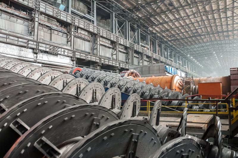 Ore-dressing and Processing Enterprise Stock Image - Image of plant ...