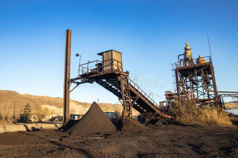 Ore-dressing and Processing Enterprise Stock Image - Image of plant ...