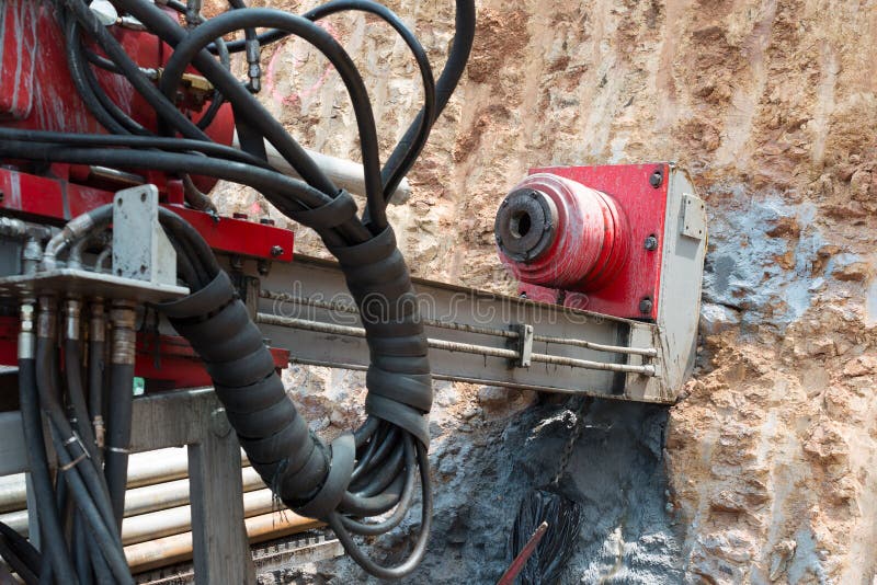 Ore drilling machine stock image. Image of mineral, digging - 99450187