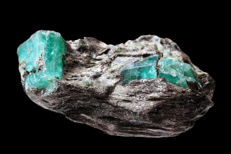 Ore with emeralds stock photo. Image of precious, jewel - 25645532