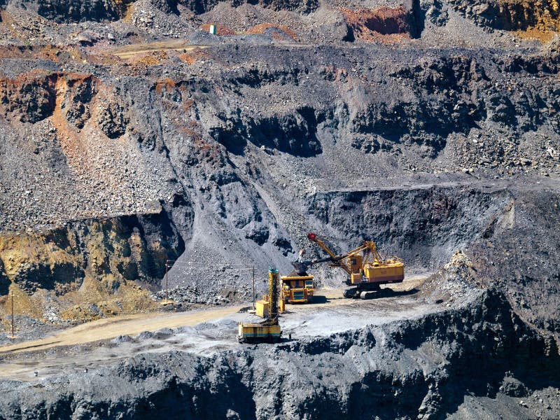 Iron Ore Extraction In Quarry Stock Image - Image of geology, digger ...