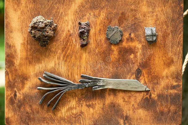 Ore and Sample Products of a Medieval Blacksmith for the Manufactur ...