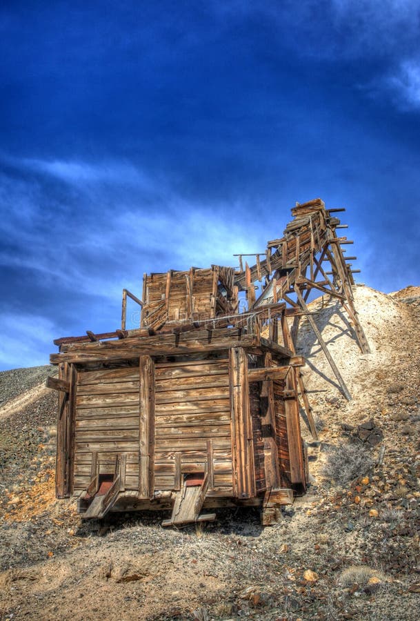 Ore Shoot stock photo. Image of processing, desert, wooden - 18029526