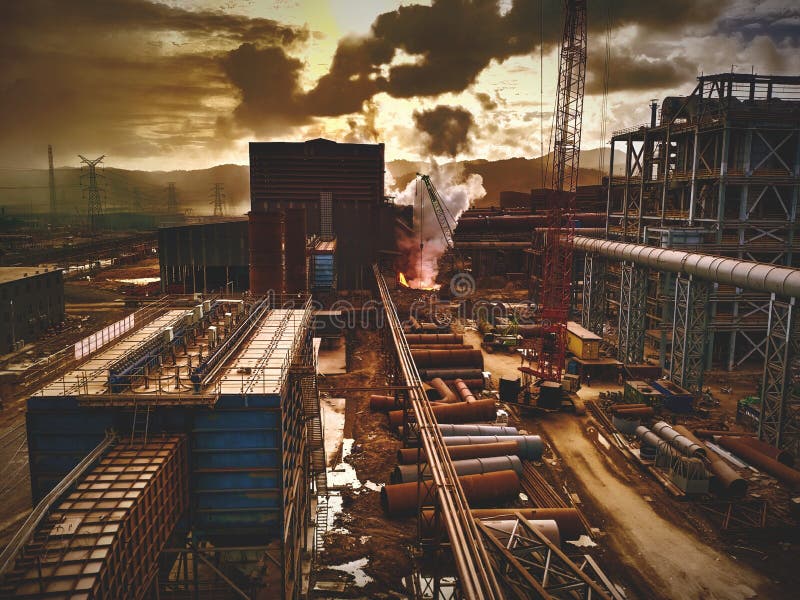 Ore Smelting Process in One of the Nickel Industries Stock Image ...