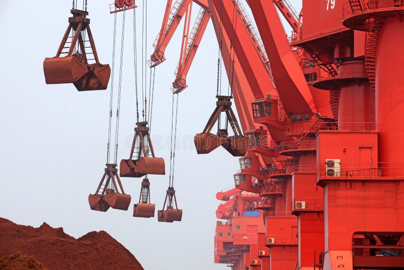 Ore terminal stock photo. Image of digging, brown, cargo - 33107158