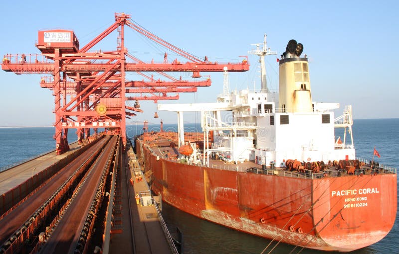 Ore terminal editorial stock photo. Image of brown, qingdao - 41898018