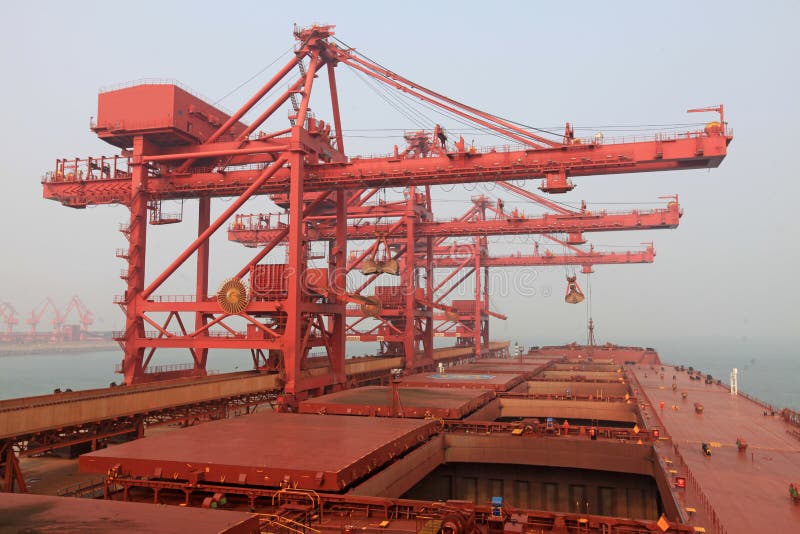 Ore terminal stock image. Image of machinery, heap, ores - 45492399