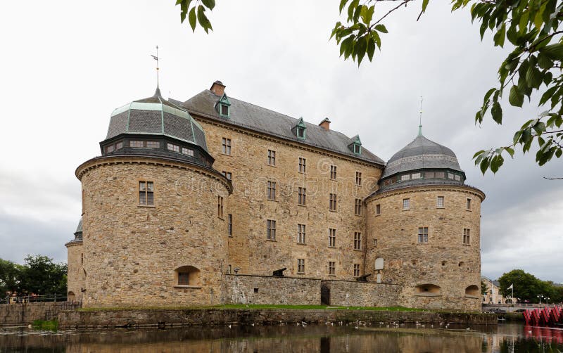 Orebro Castle. View of Building with Monument and Fragment of Sky ...