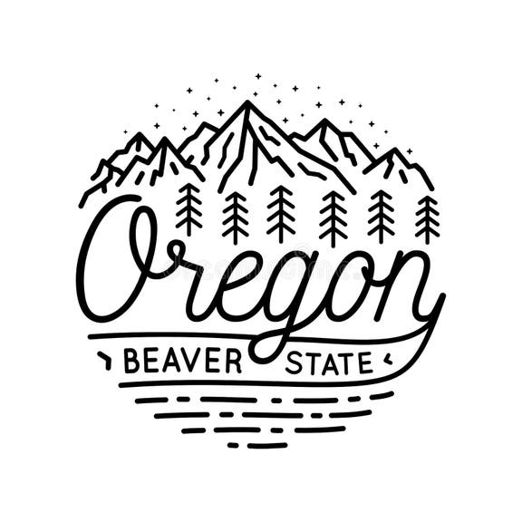 Hand Drawn Oregon State Design Stock Illustrations – 78 Hand Drawn ...