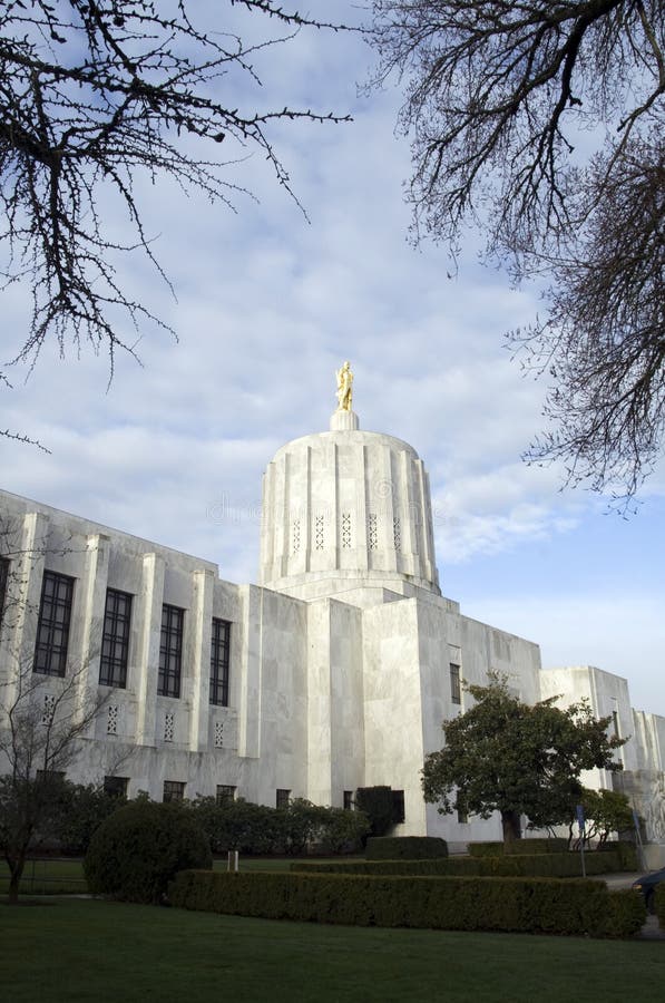 Top Of Capital Building In Salem Oregon United States Stock Image ...