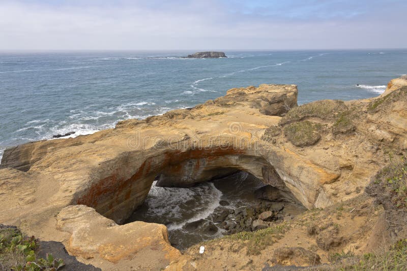Oregon Coast Cliffs and the Pacific Ocean. Stock Image - Image of rocks ...